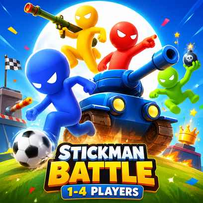 Stickman Battle 1-4 Players 🕹️ Play Now for Free | RocketGames