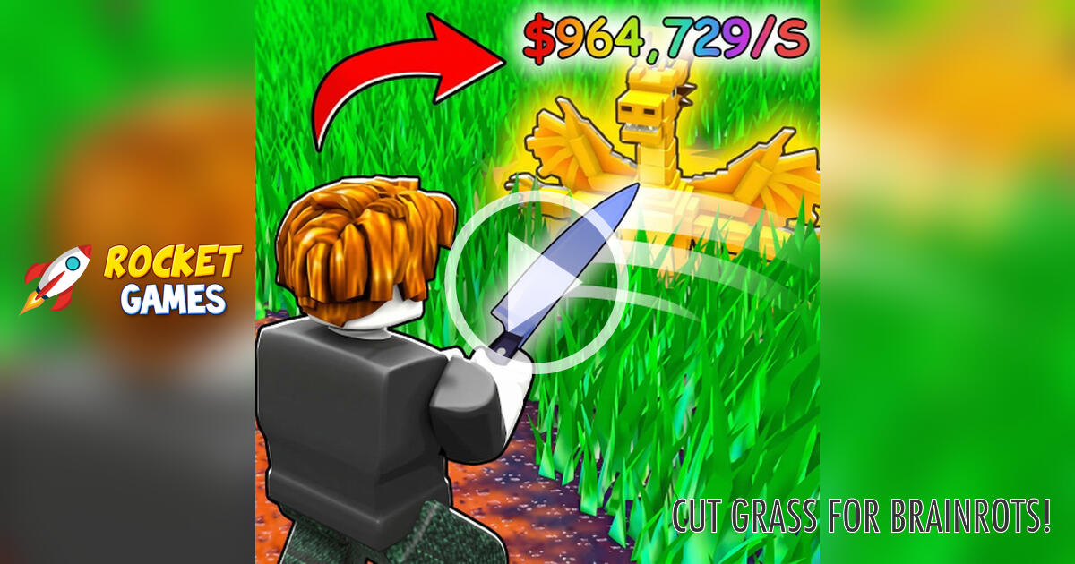 Cut Grass for Brainrots! 🕹️ Play Now for Free | RocketGames