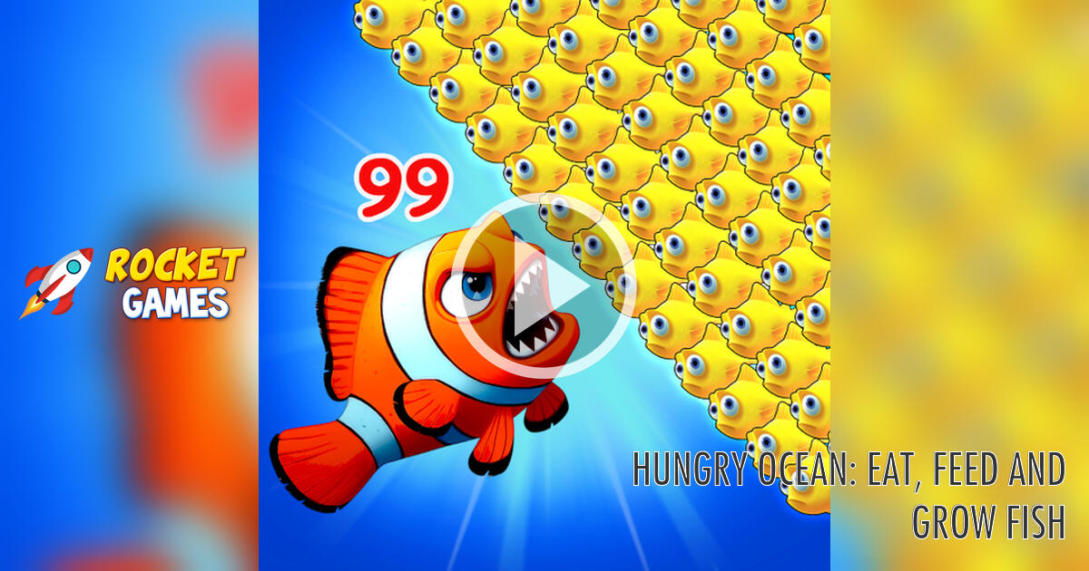 Hungry Ocean: Eat, Feed and Grow Fish 🕹️ Play Now for Free | RocketGames
